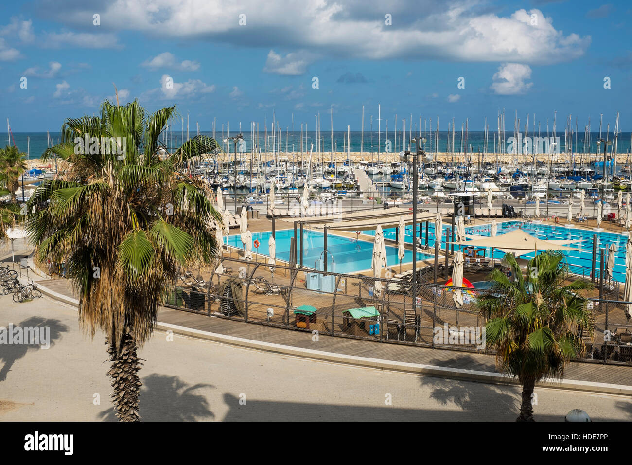 Gordon Pool and Marina, Tel Aviv, Israel Stock Photo - Alamy
