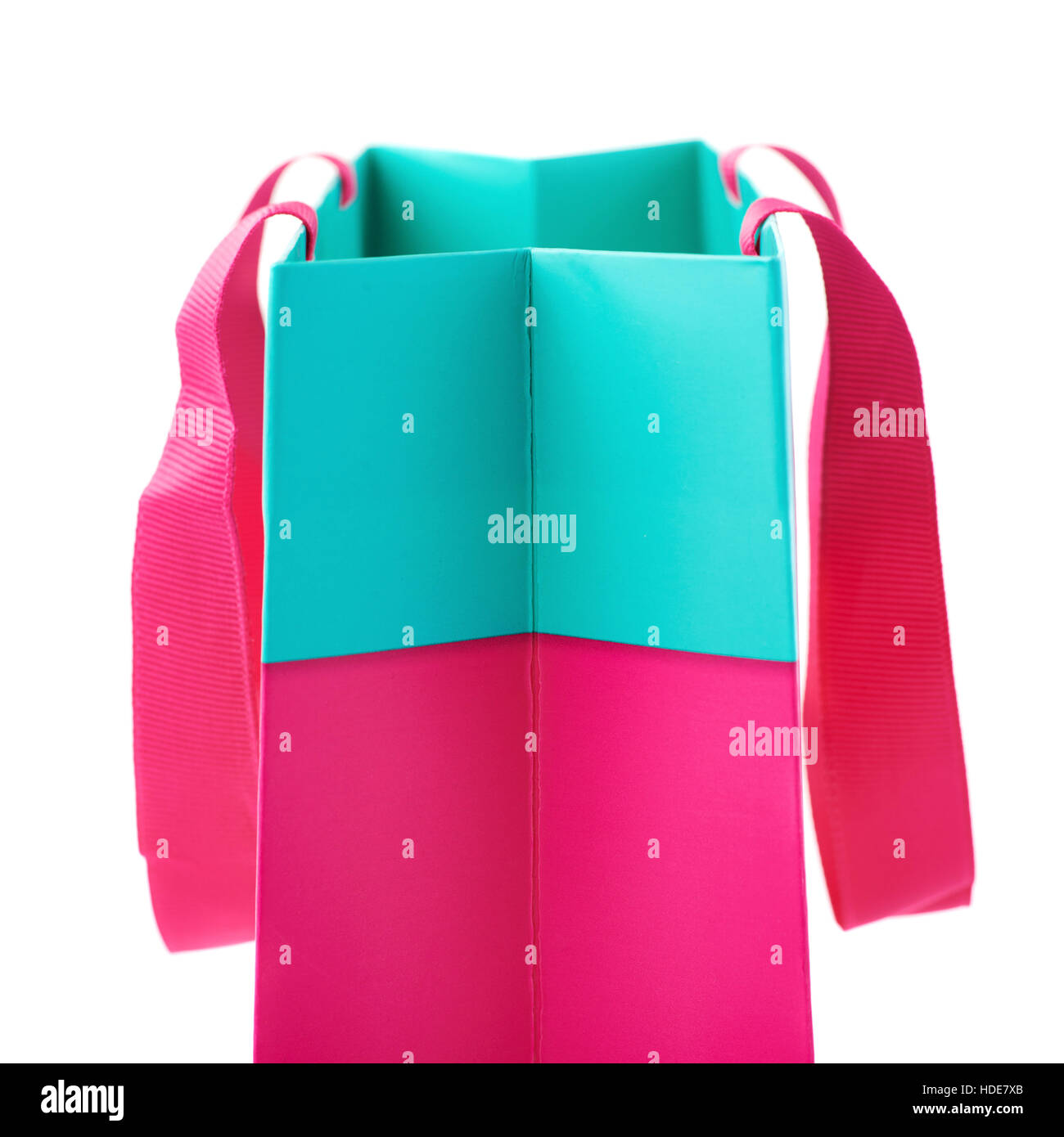 Shopping or gift bag isolated over the white background Stock Photo - Alamy