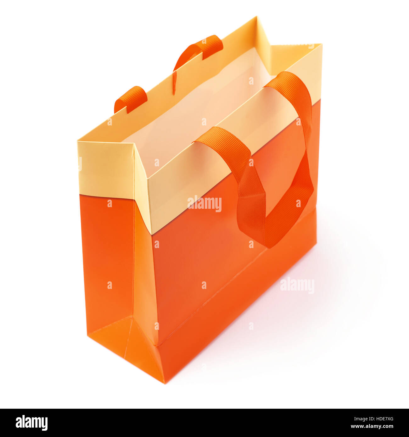Shopping or gift bag isolated over the white background Stock Photo - Alamy