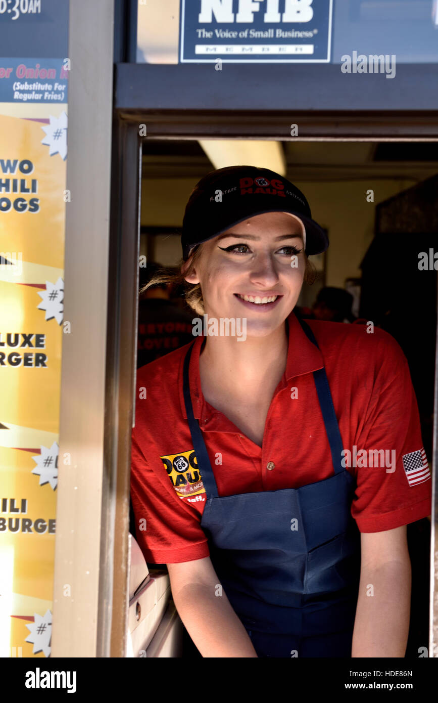 Drive in waitress hi-res stock photography and images - Alamy
