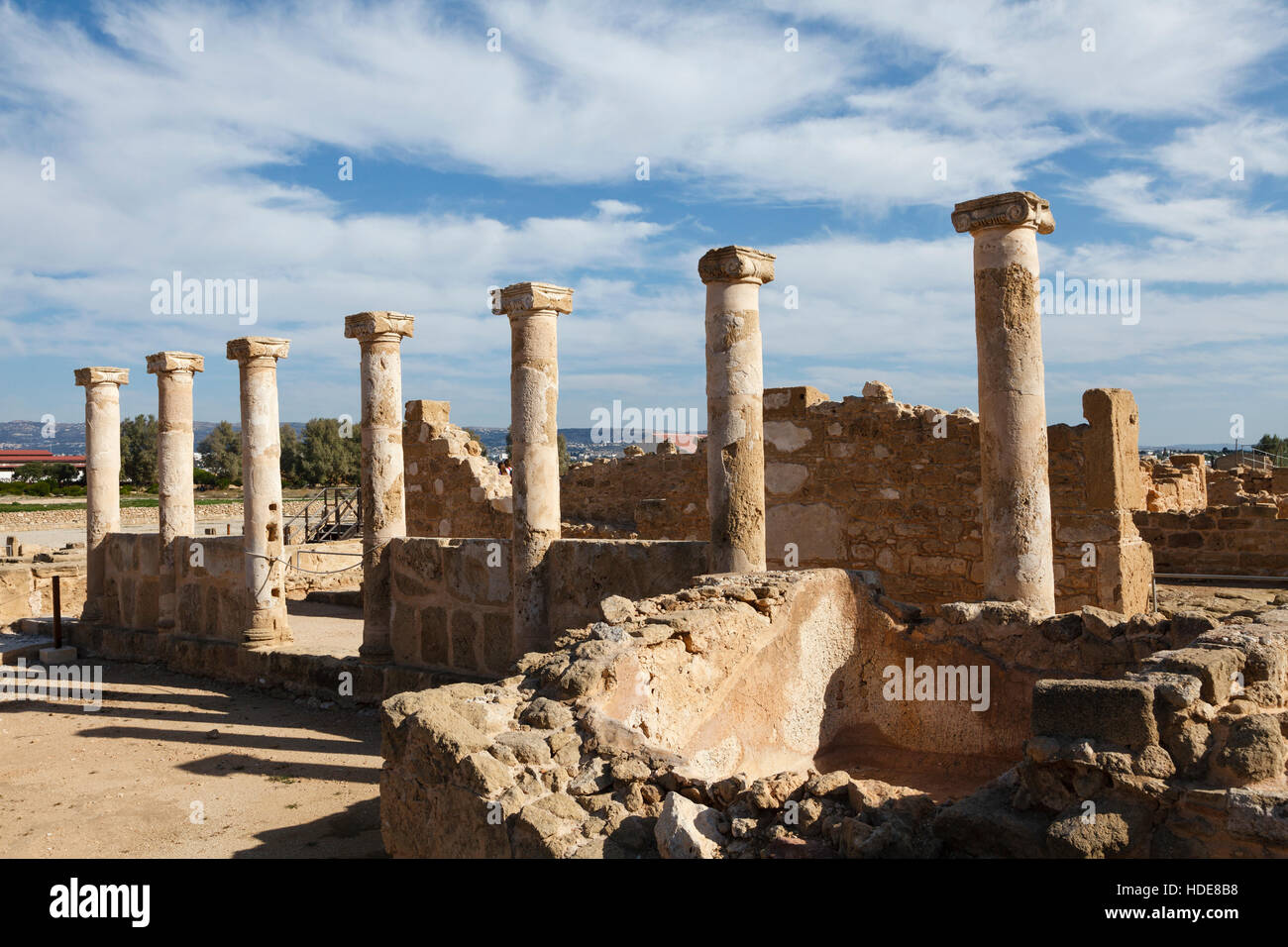 Roman columns around the forum, House of Theseus, Paphos Archaeological ...