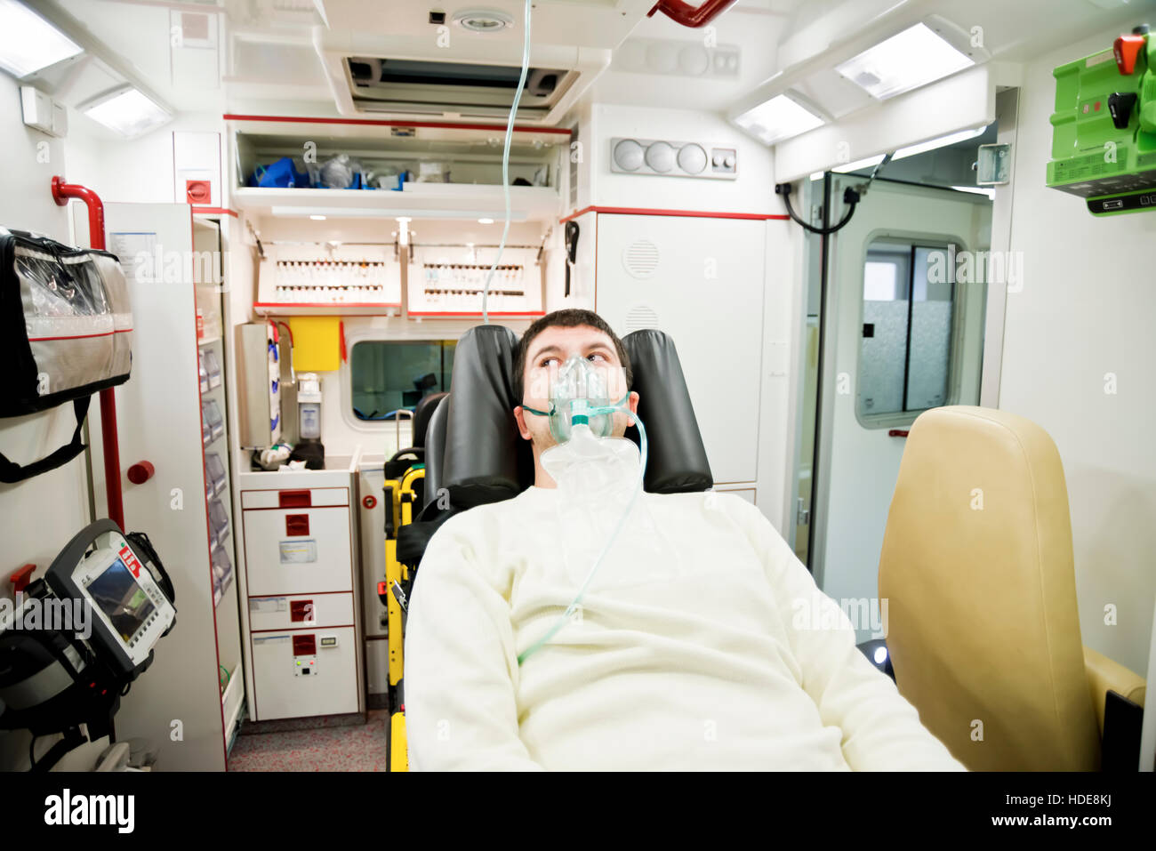 Caucasian man after suffering panic attack Stock Photo - Alamy