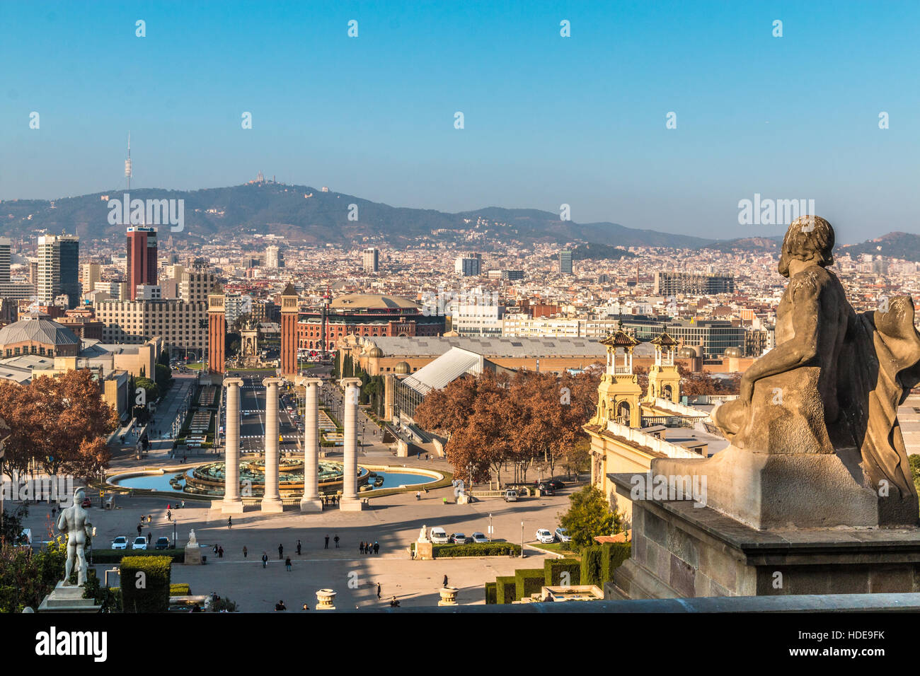 Panoramic view of Barcelona Stock Photo - Alamy