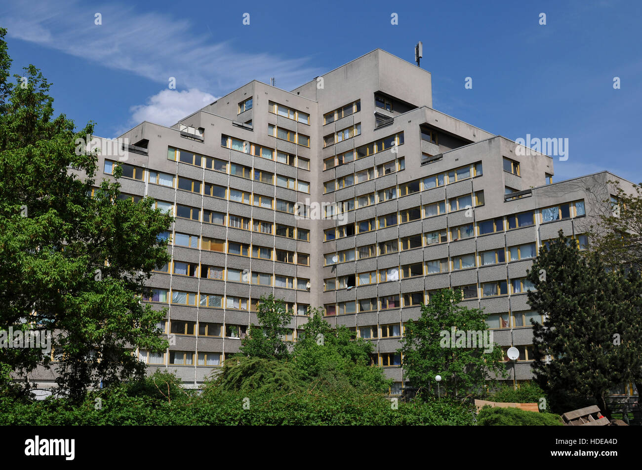 Plattenbausiedlung, Hafenplatz, Kreuzberg, Berlin, Deutschland Stock ...