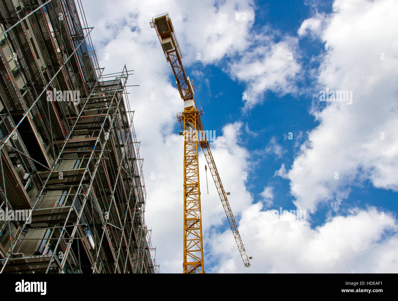 Construction site of a big building Stock Photo - Alamy