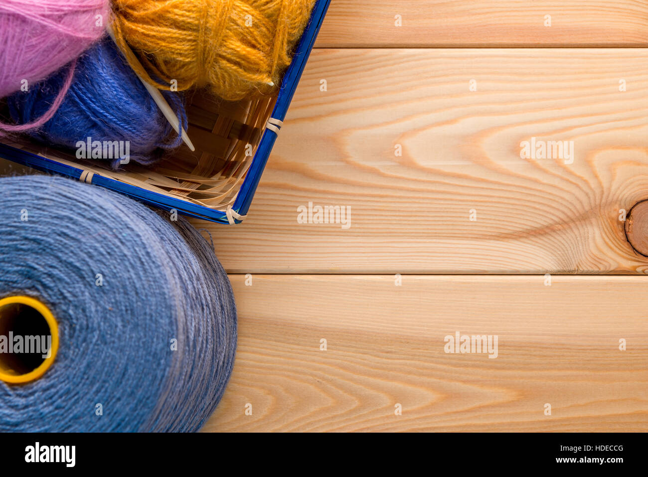 Close up yarn in knitting hi-res stock photography and images - Alamy