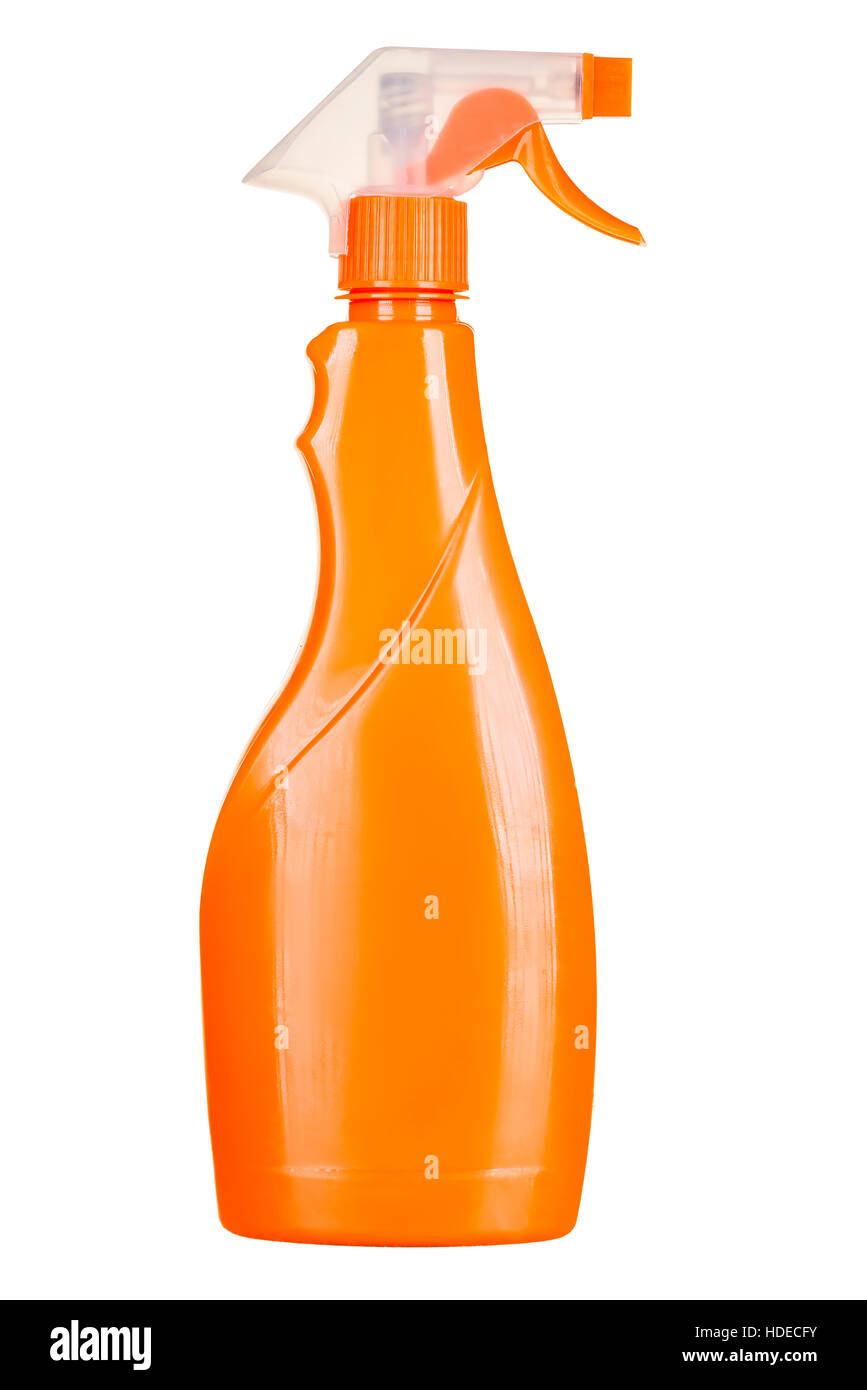 Spray cleaner isolated on a white background closeup Stock Photo - Alamy