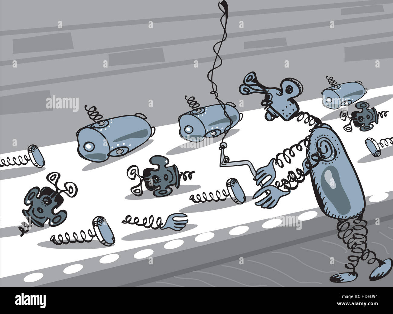 Aliens production factory Stock Photo - Alamy