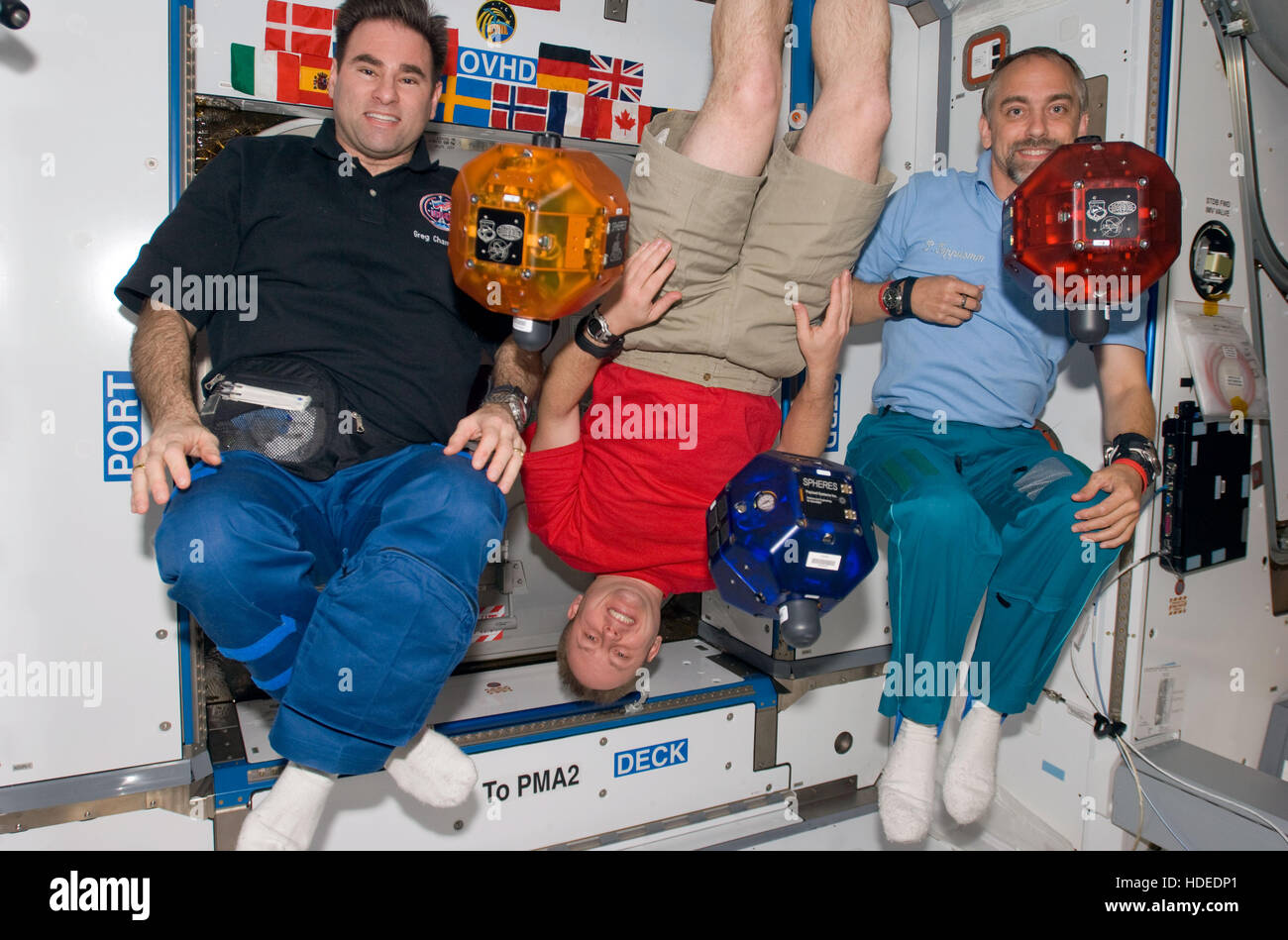 NASA International Space Station Expedition 18 astronauts (L-R) Gregory ...