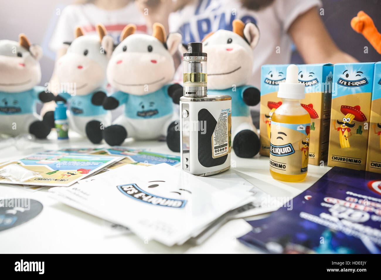 MOSCOW - 9 DECEMBER,2016: International Vape Expo.Popular vaper device ...