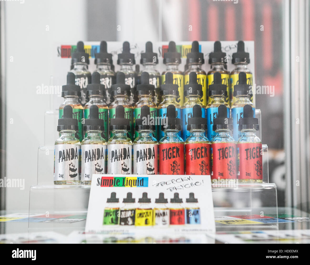 MOSCOW - 9 DECEMBER,2016: International Vape Expo.Very popluar modern ...