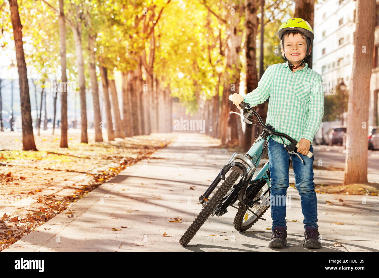 Boy in helmet hi-res stock photography and images - Alamy
