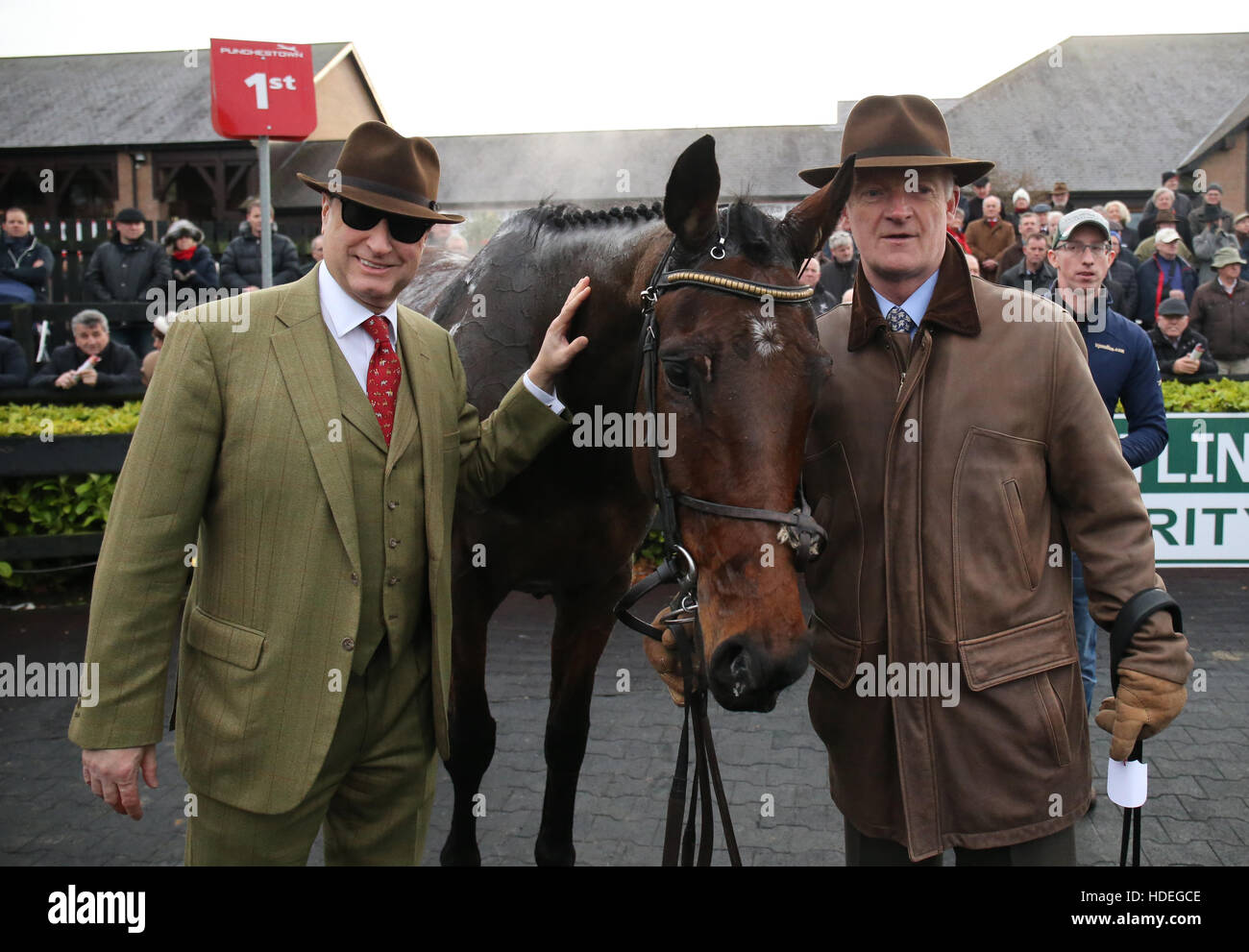 Djakadam with Owner Rich Ricci and trainer Willie Mullins after vitory ...