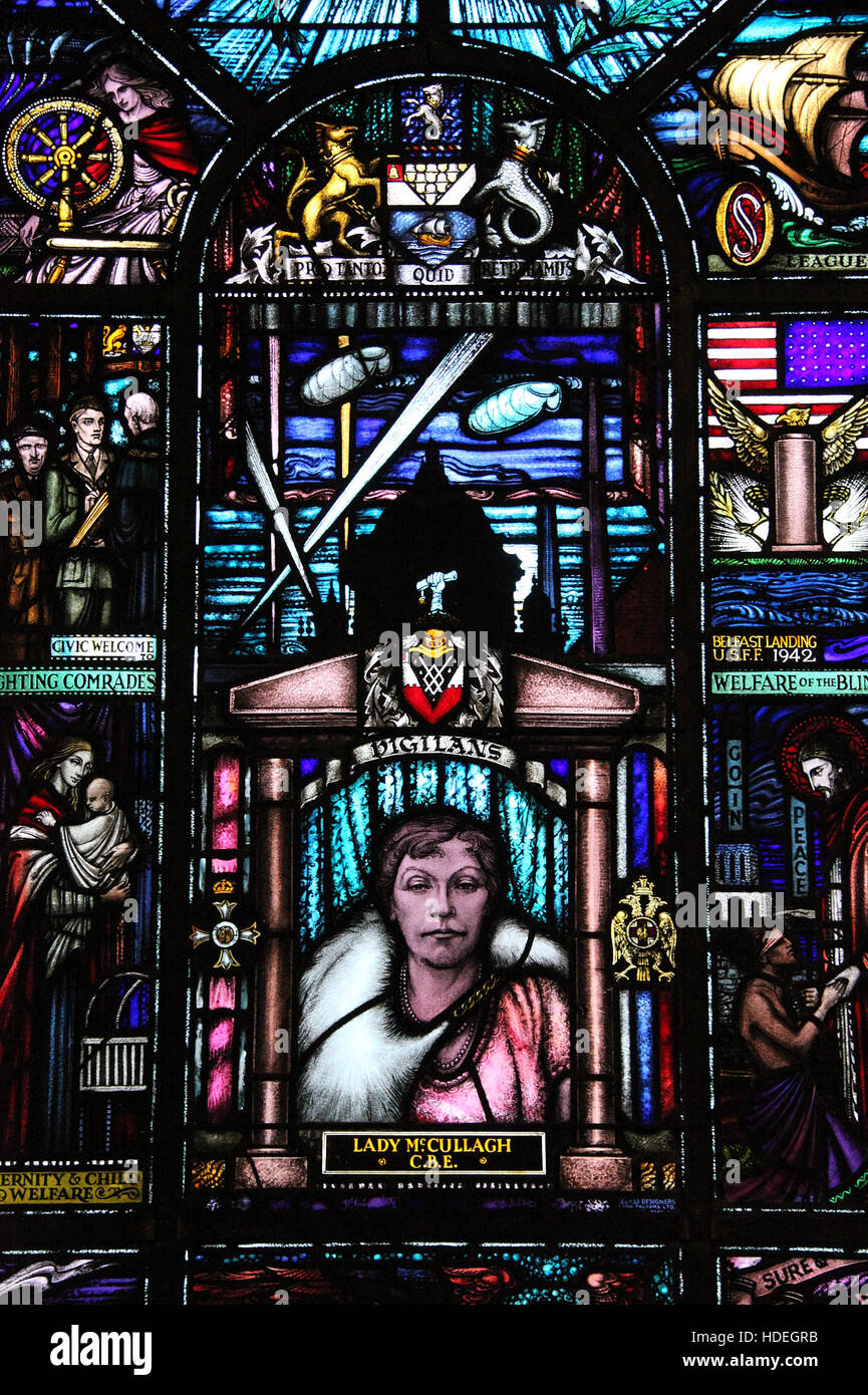 Lady Margaret Mccullagh Stained Glass Window On The First Floor Of