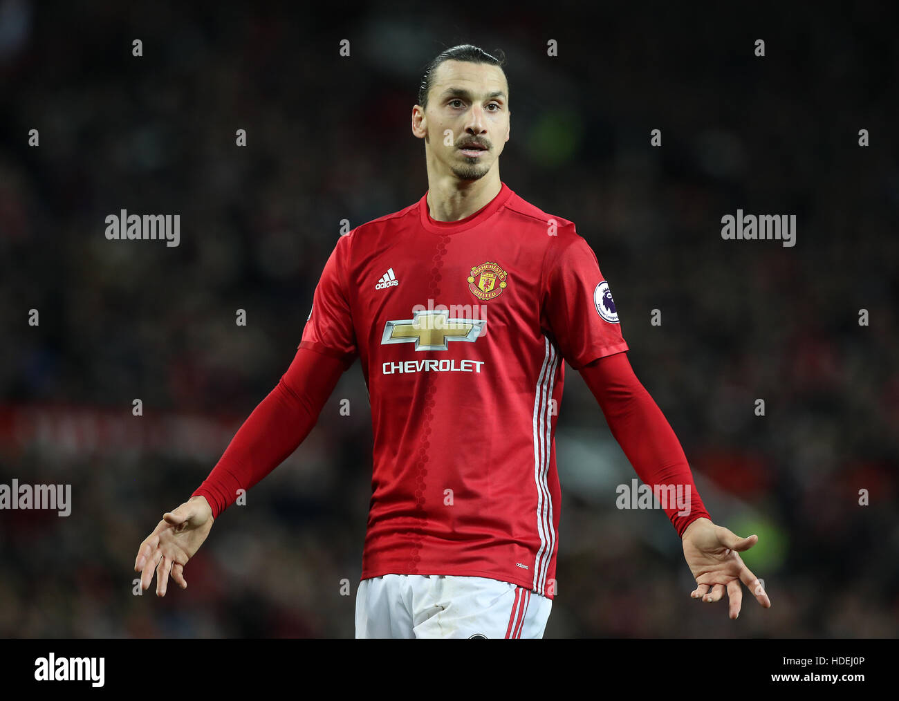 Manchester United's Zlatan Ibrahimovic during the Premier League match ...