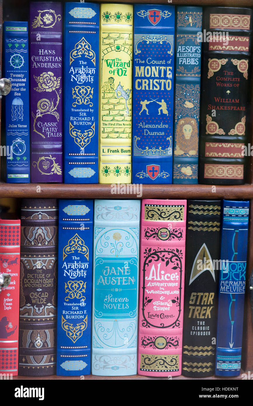 Classic books on display in a book shop Stock Photo - Alamy
