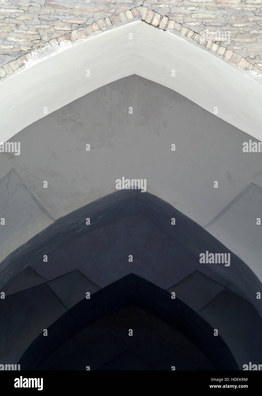 Archway of a mosque in Uzbekistan, abstract architecture Stock Photo ...