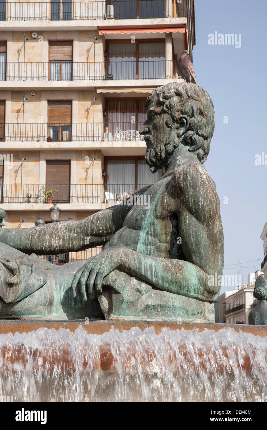 Turia - Neptune Fountain; Valencia; Spain Stock Photo - Alamy