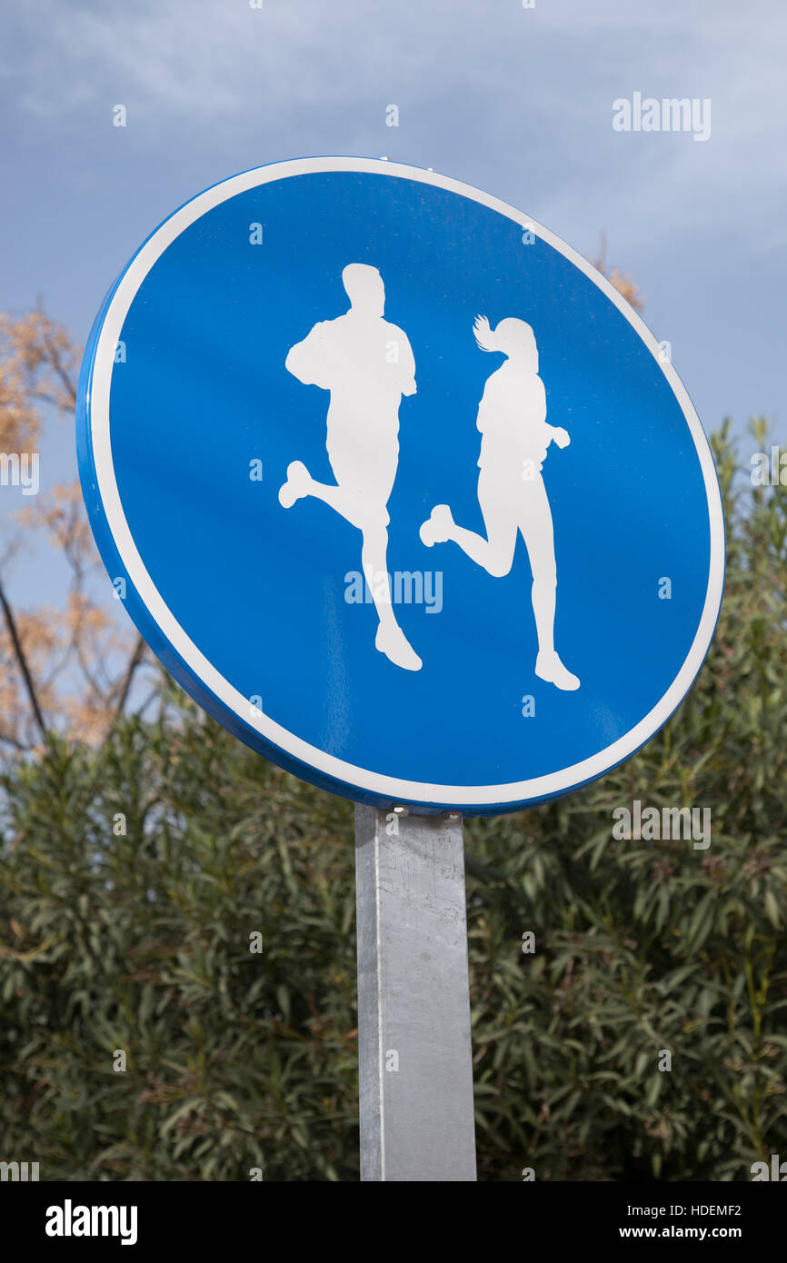 Jogging sign hi-res stock photography and images - Alamy