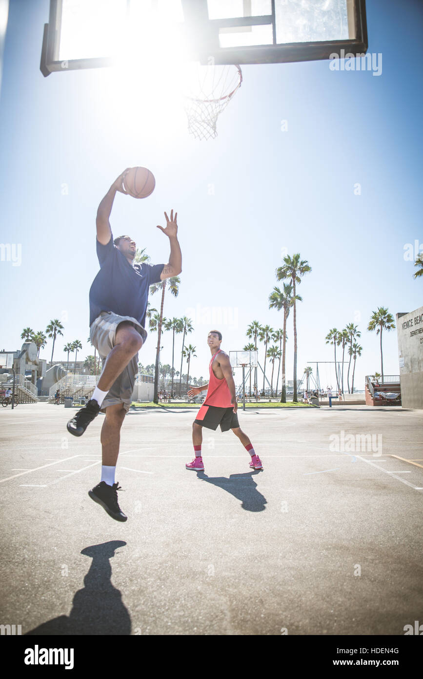 Friends playing basketball - Afro-american players having a friendly ...