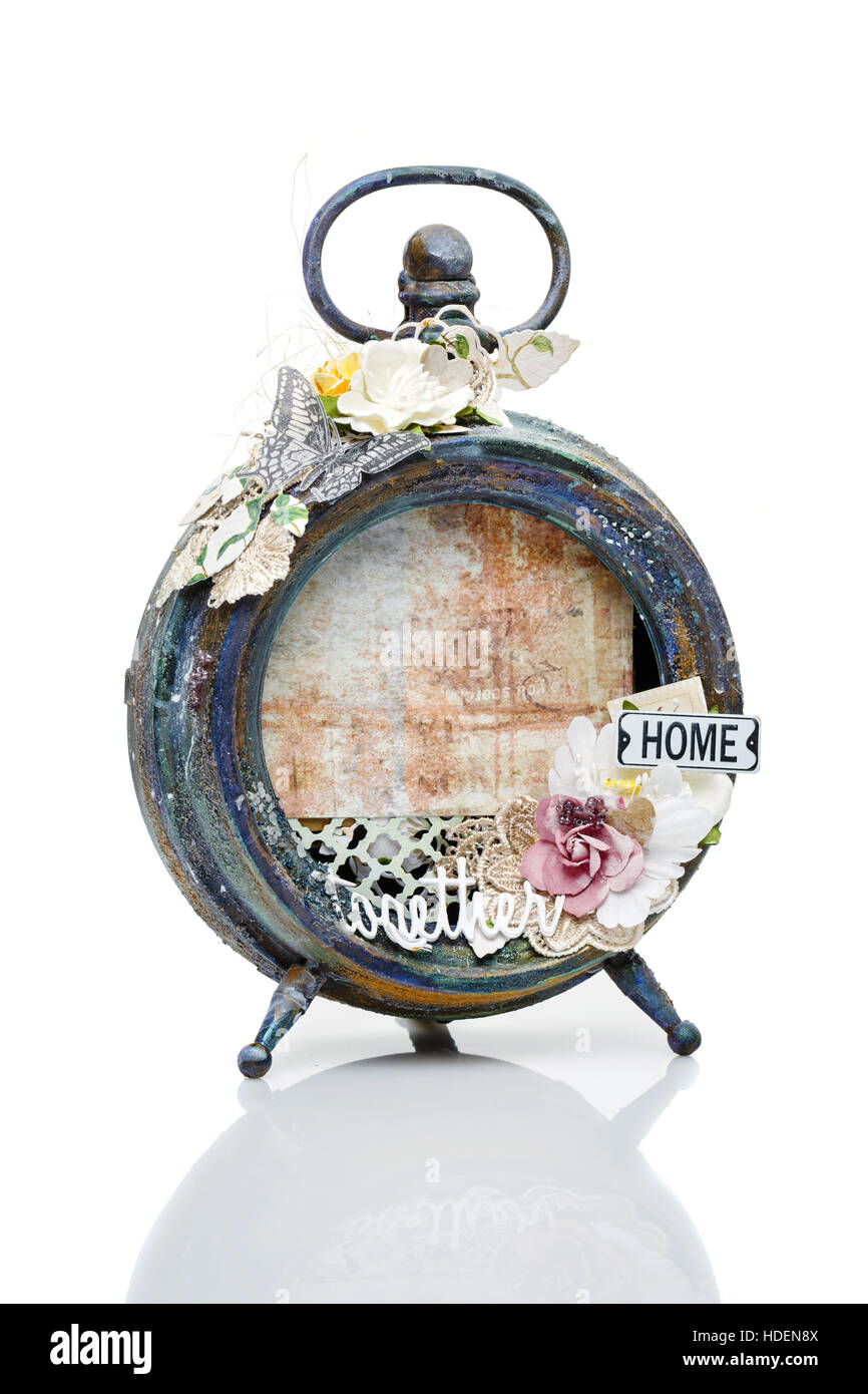 Handmade scrapbooking photo frame Stock Photo - Alamy