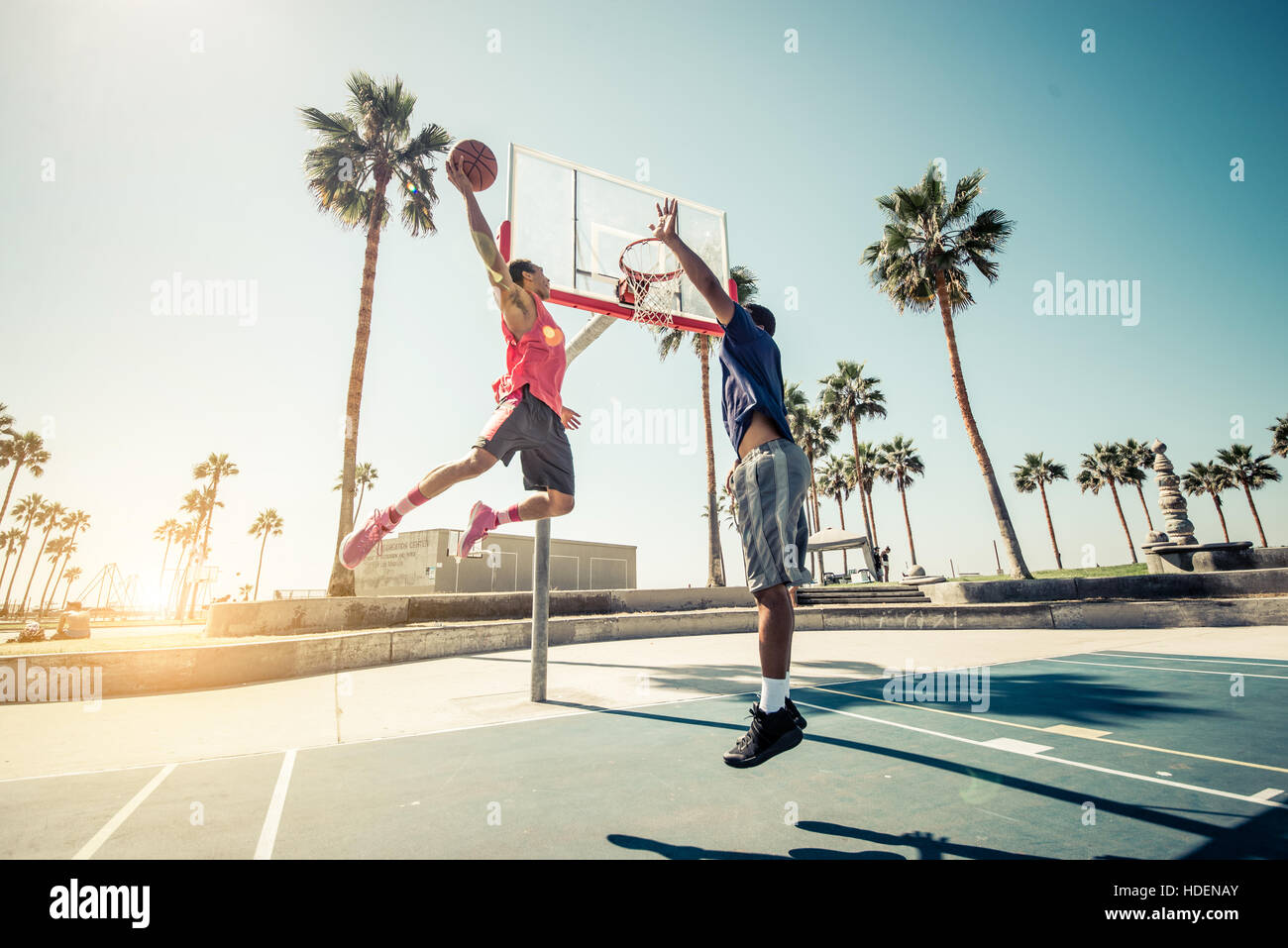 Friends playing basketball - Afro-american players having a friendly ...