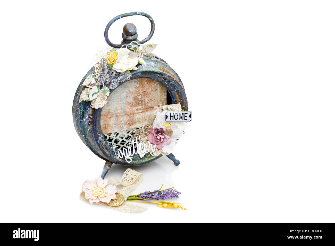 Handmade scrapbooking photo frame Stock Photo - Alamy