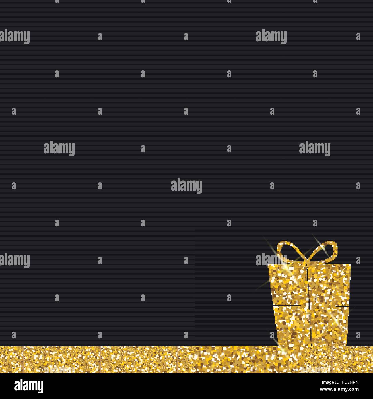 Gold Glitter Shiny Gift Box Background Stock Vector Image & Art - Alamy