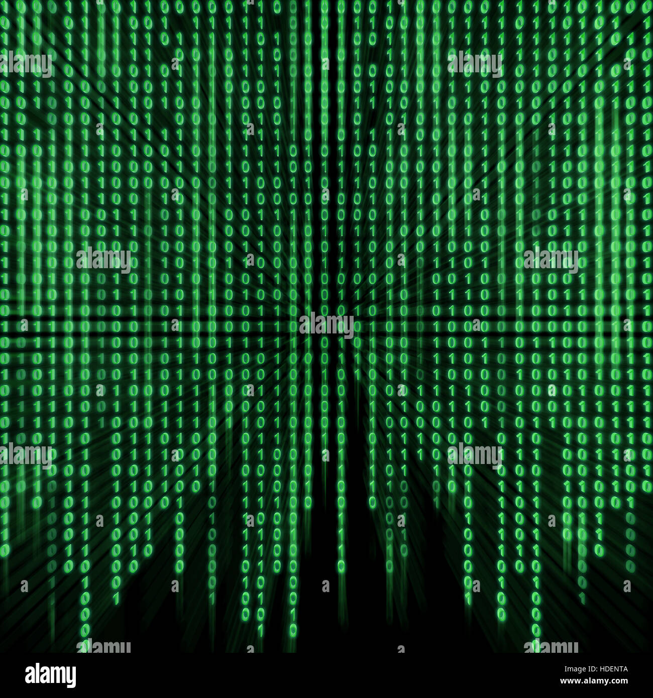 Green binary stream on hi-res stock photography and images - Alamy