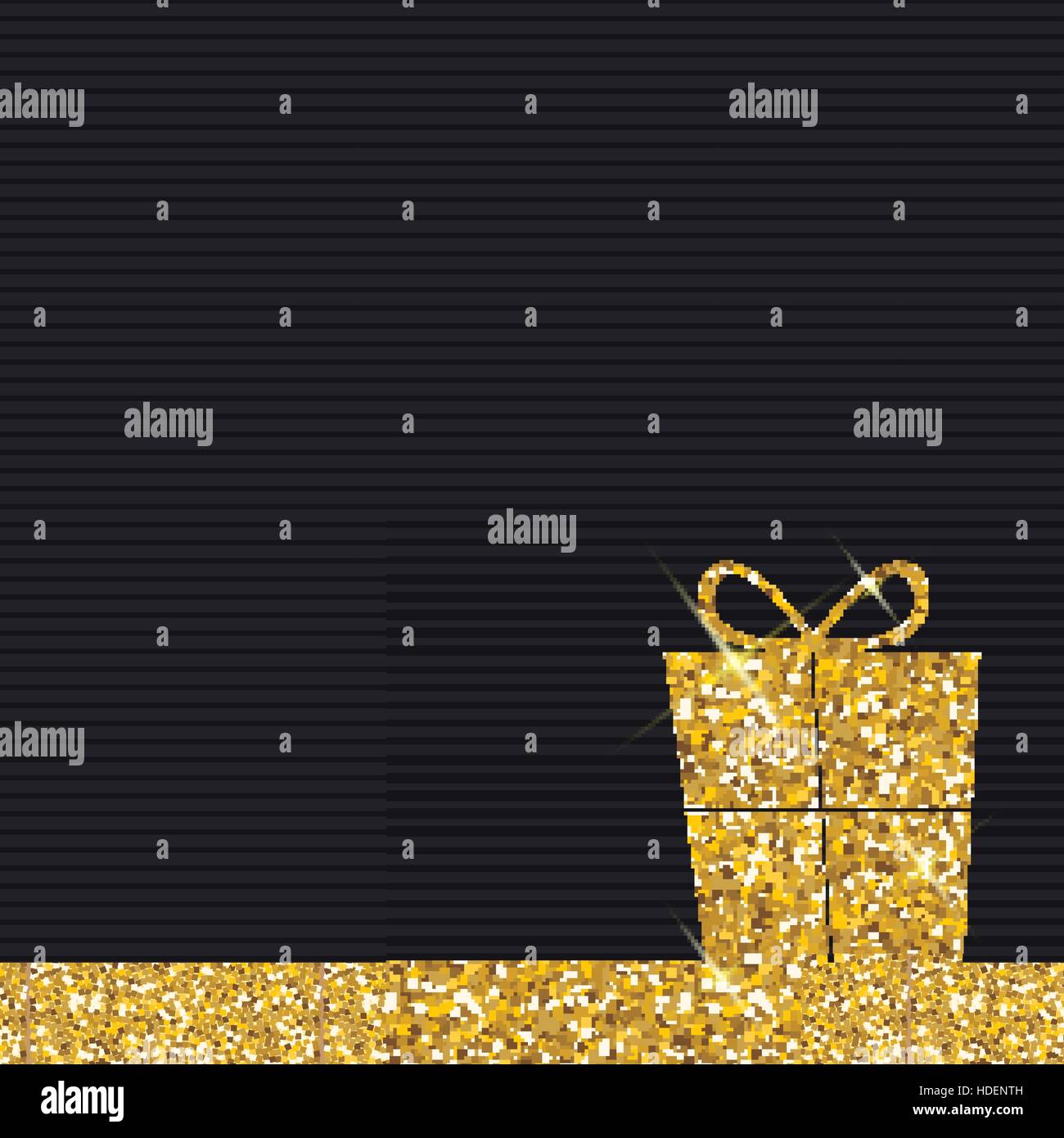 Gold gift box Stock Vector Images - Alamy