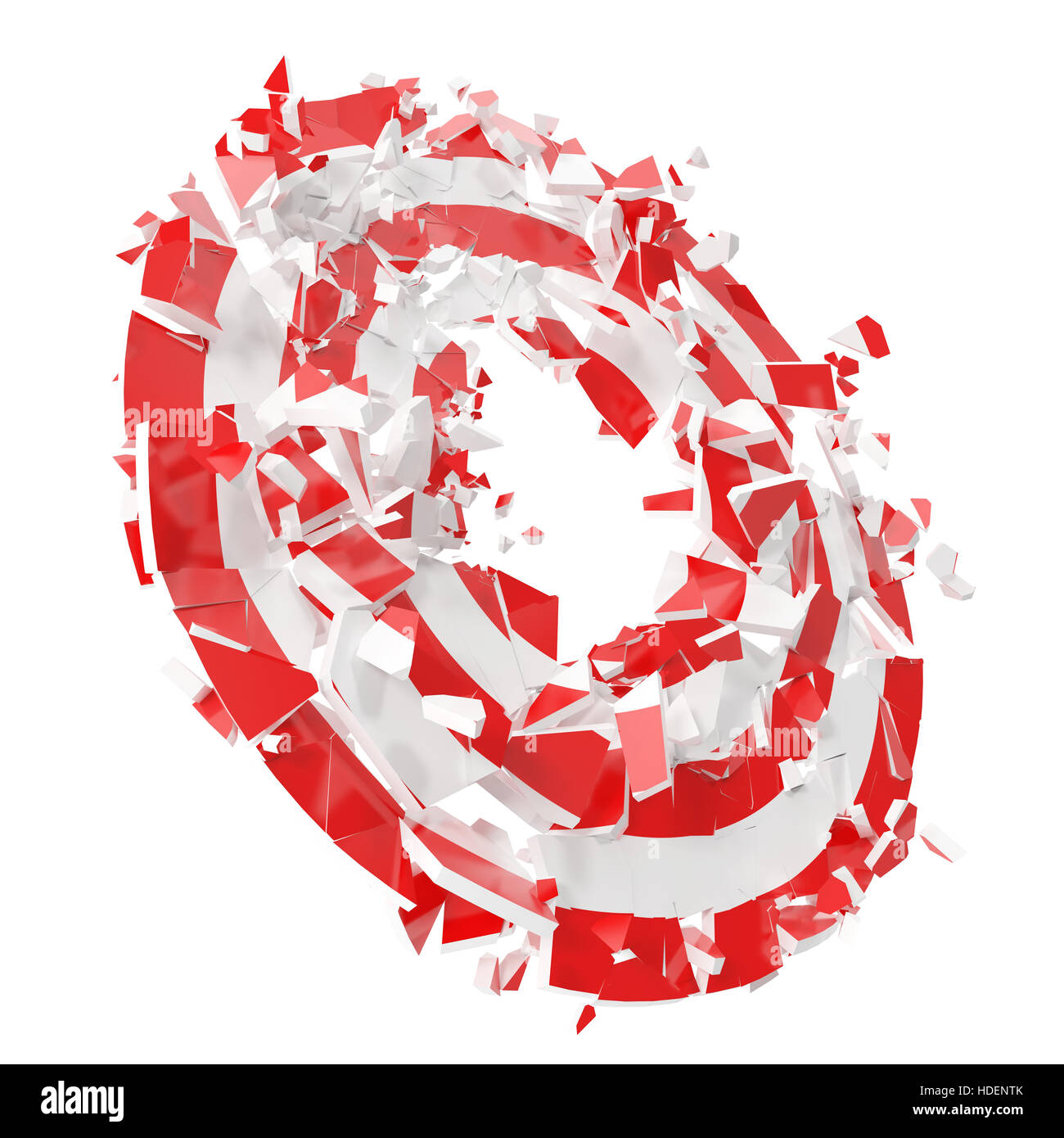 fragmented target isolated on white background Stock Photo - Alamy