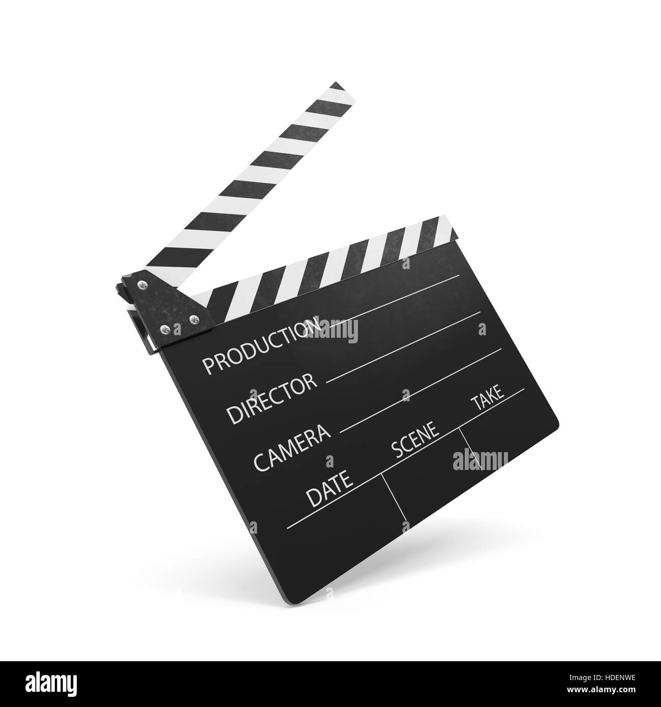 Movie clapper isolated on white background Stock Photo - Alamy