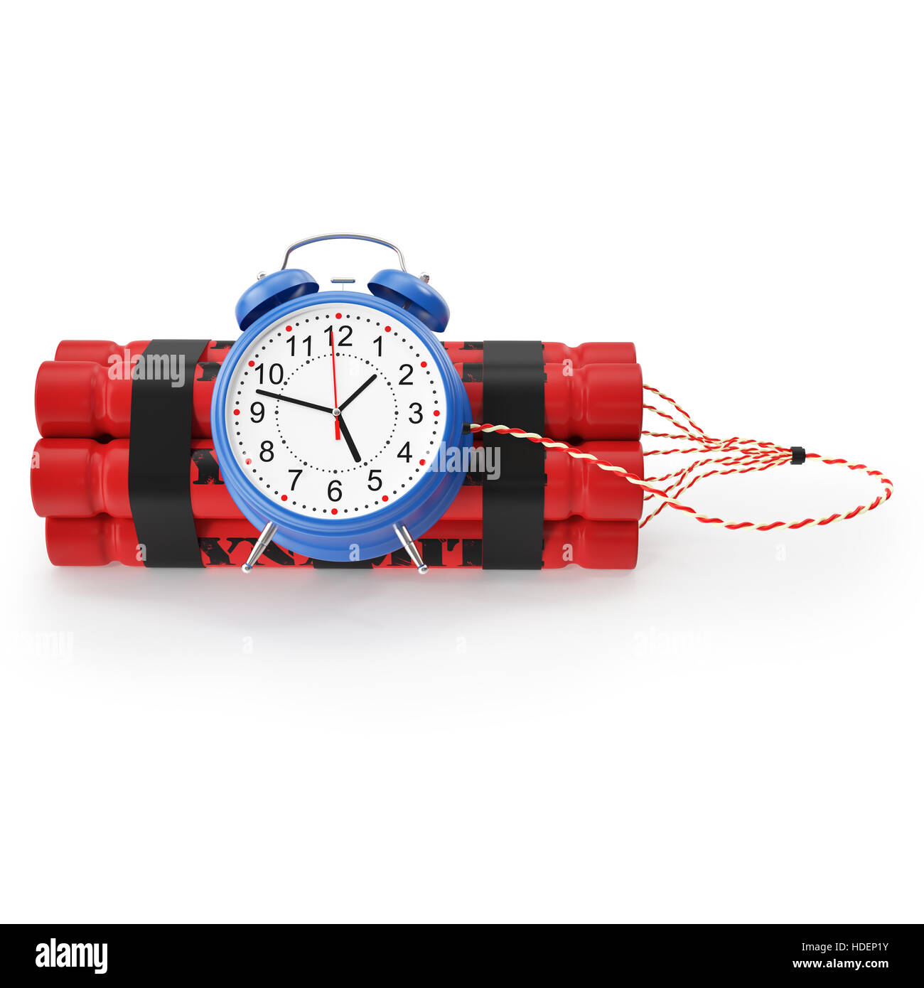 TNT, Dynamite time bomb on a white background Stock Photo - Alamy