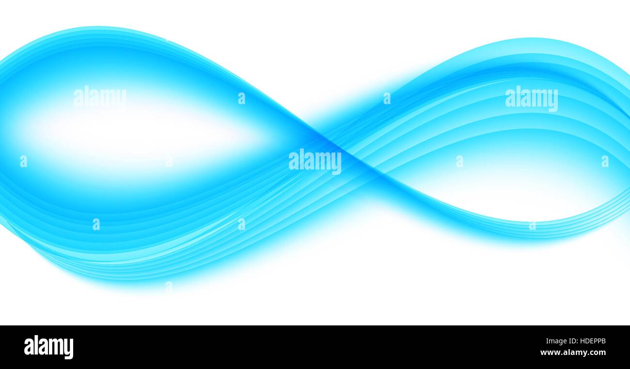 Set of Abstract Blue Wave Set on Transparent Background. Vector Stock ...
