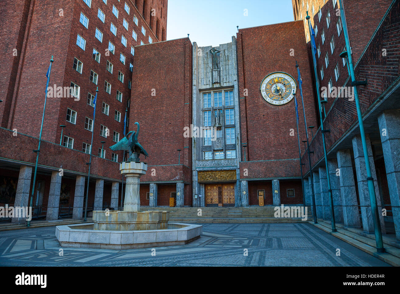 Exterior of the Oslo City Hall in Oslo, Norway Stock Photo - Alamy