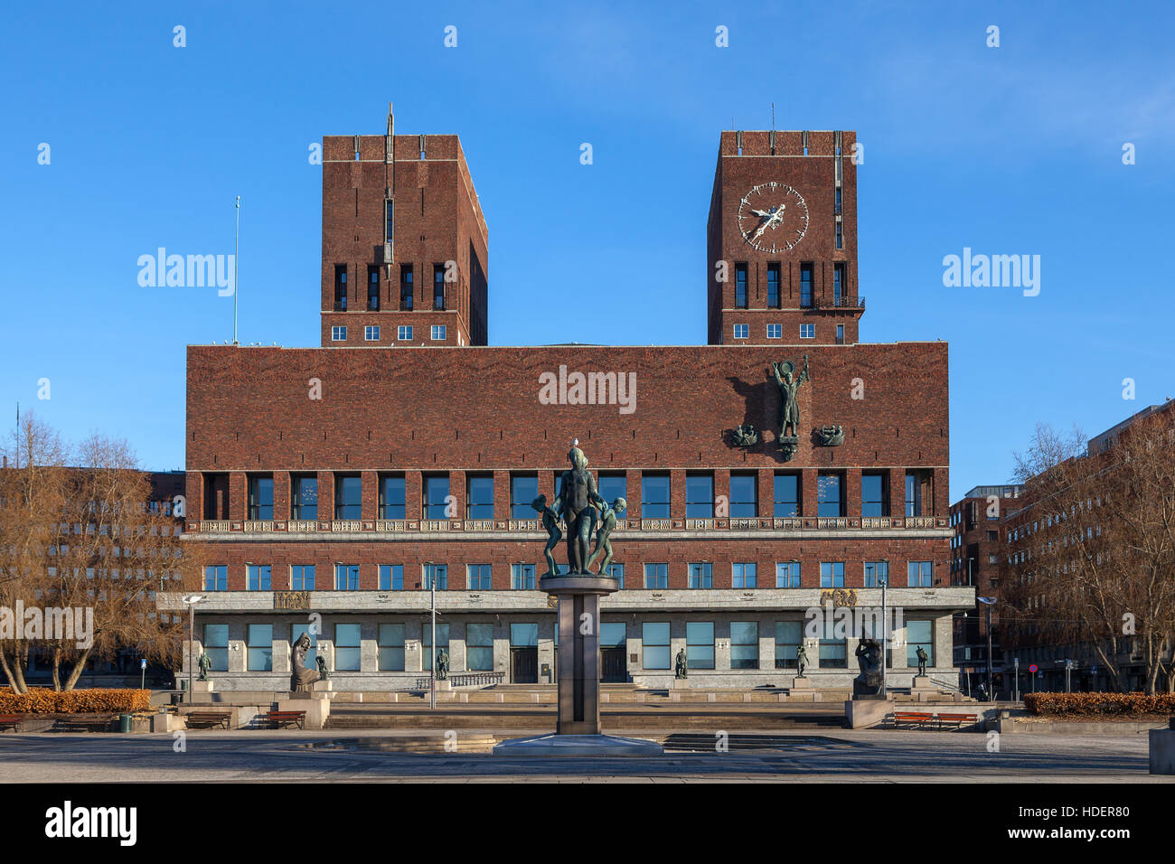 City Hall - Radhuset, Oslo, Norway Stock Photo - Alamy
