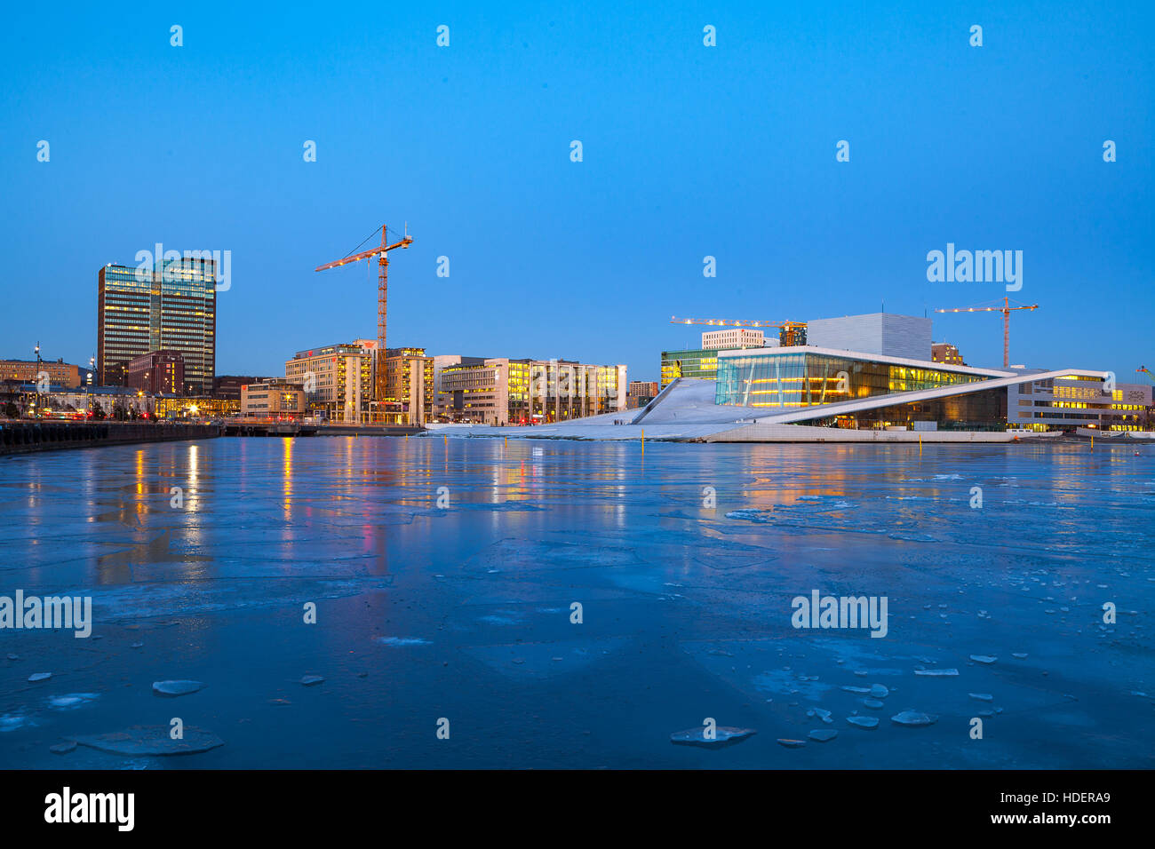 Oslo opera house night hi-res stock photography and images - Alamy