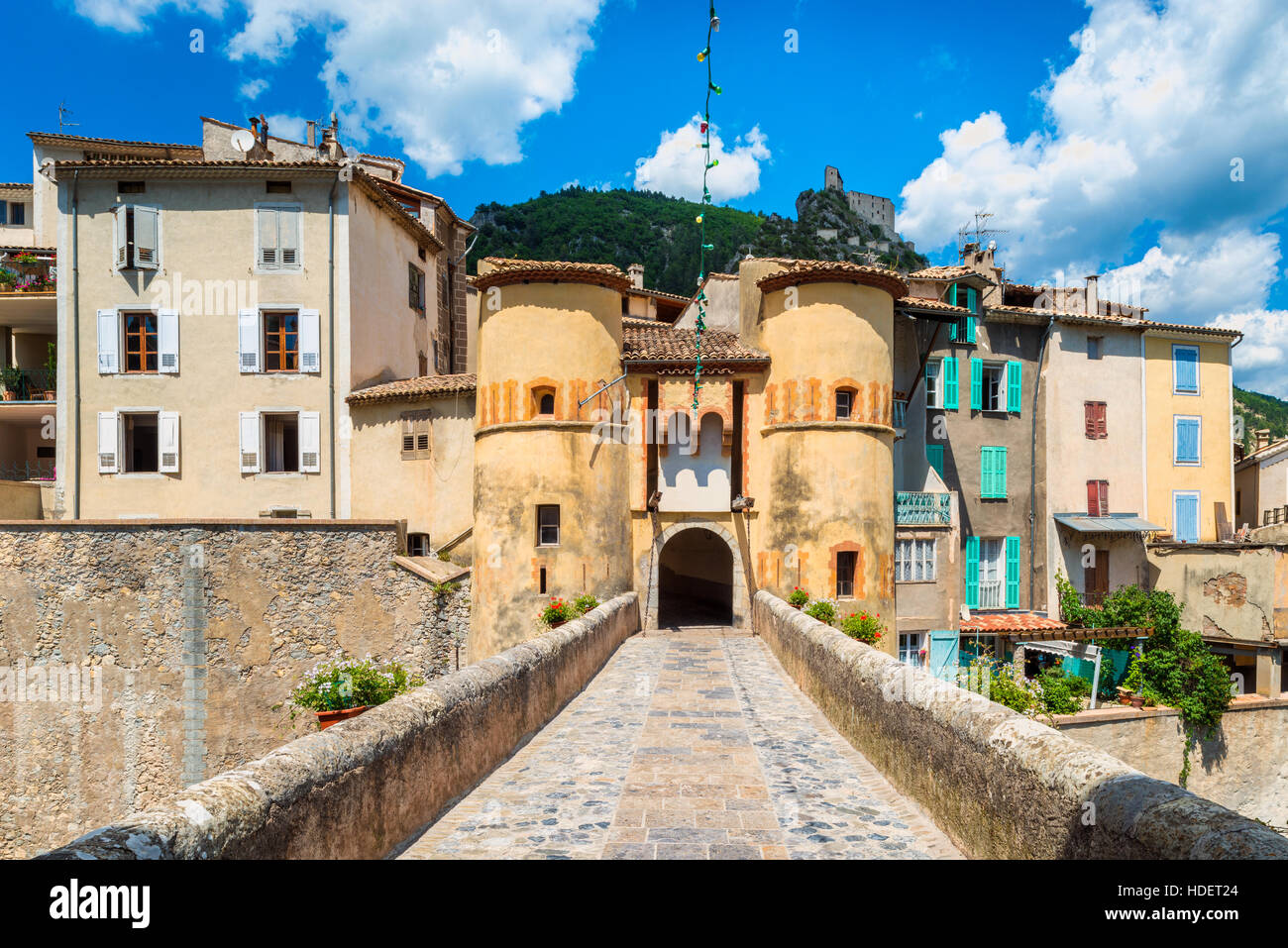 Entrance to town of Entrevaux France Stock Photo - Alamy