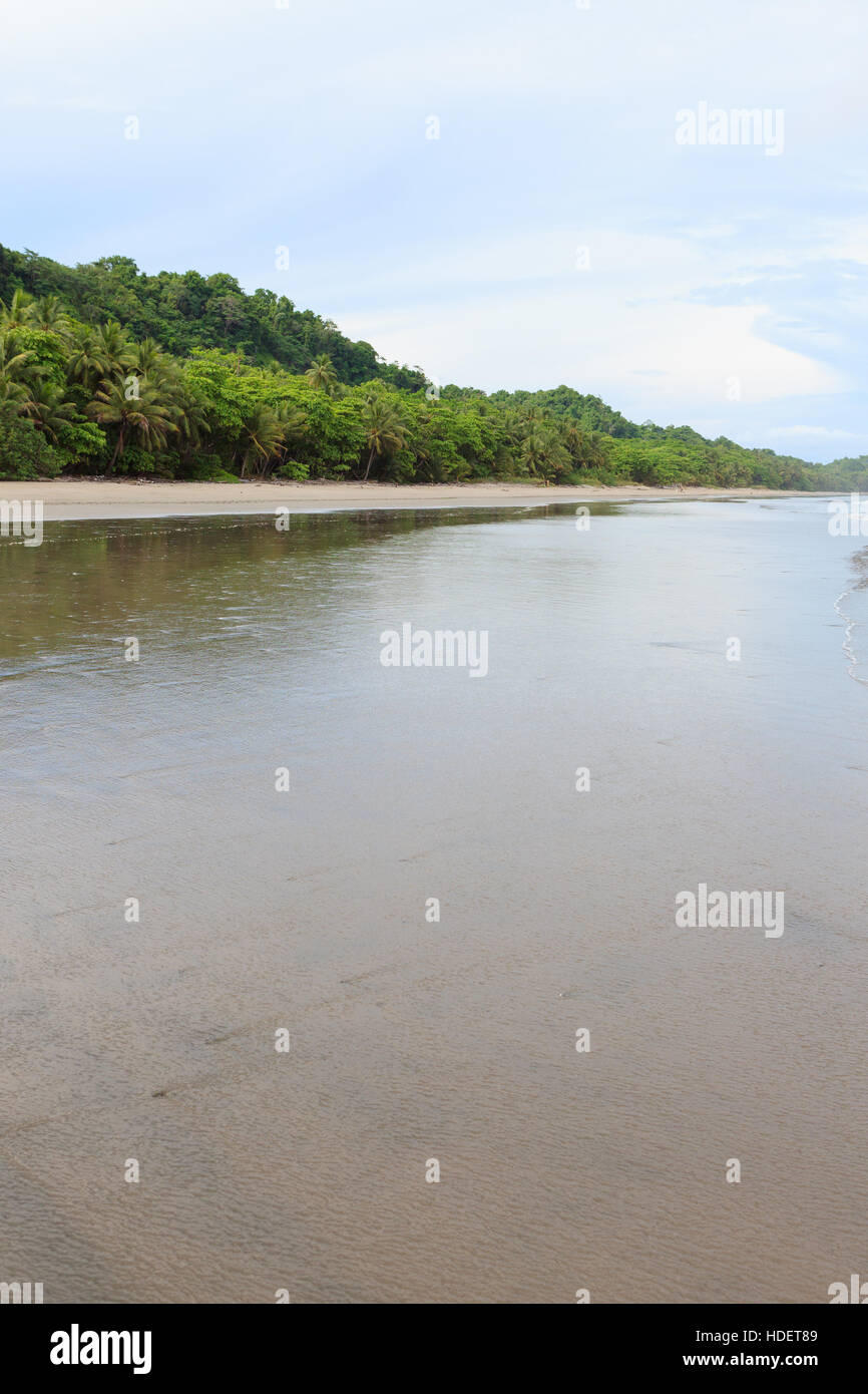 Big open sand beach montezuma Stock Photo - Alamy