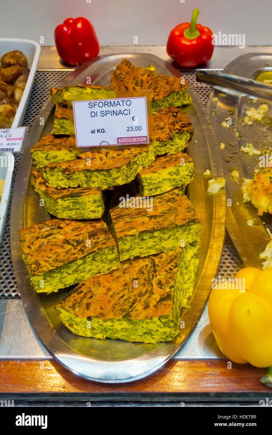 Sformato di spinaci, spinach pie, Bologna, Emilia-Romagna, Italy Stock ...
