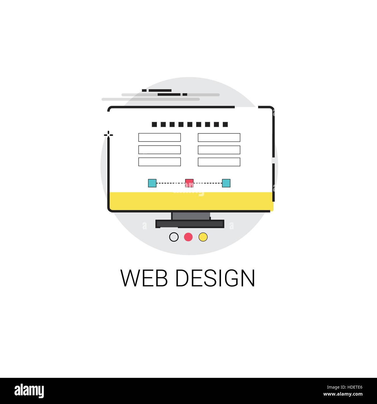 Web Graphic Design Application Development Icon Vector Illustration ...
