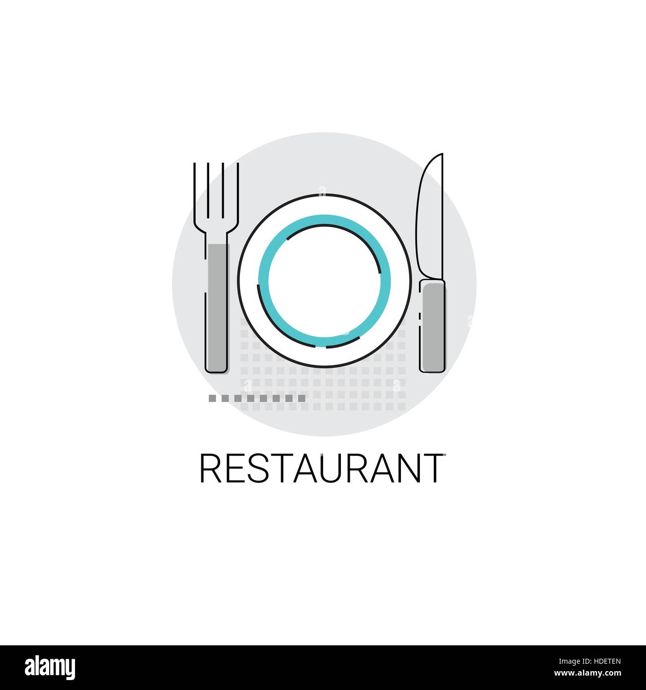 Restaurant Table Dish Food Delivery Icon Vector Illustration Stock ...