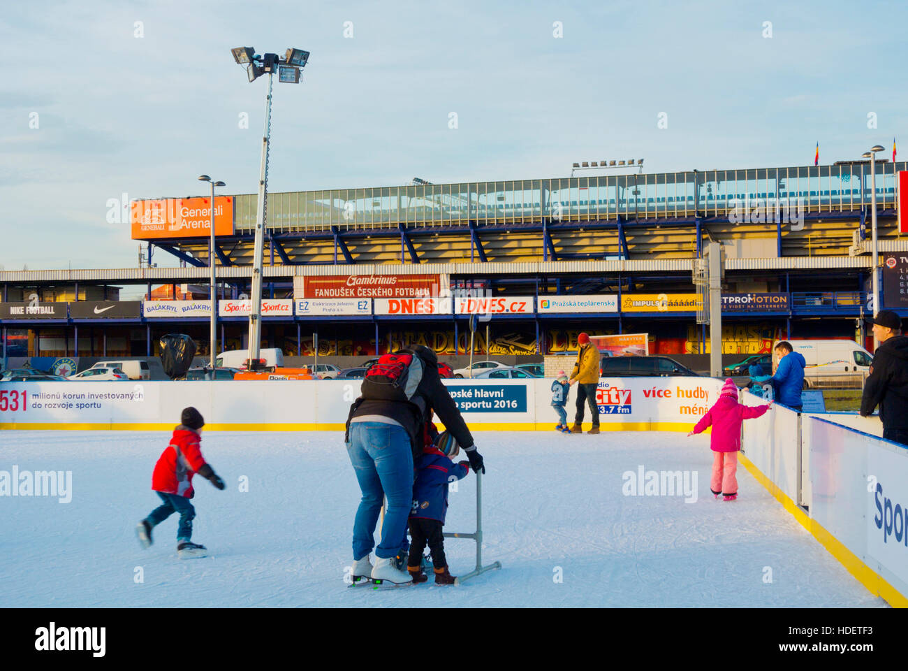 Ice skating rink, Letenska plan, Letna plain, Bubenec, Prague, Czech ...