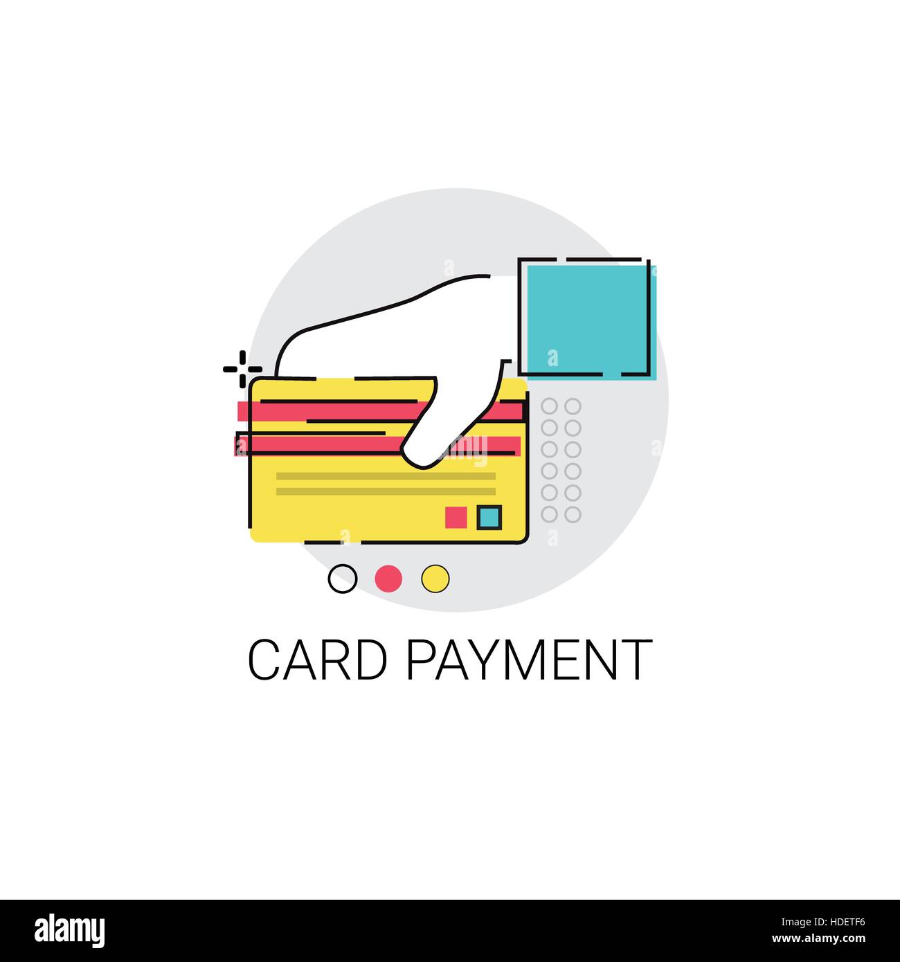 Credit Bank Card Payment Hold Hand Vector Illustration Stock Vector ...