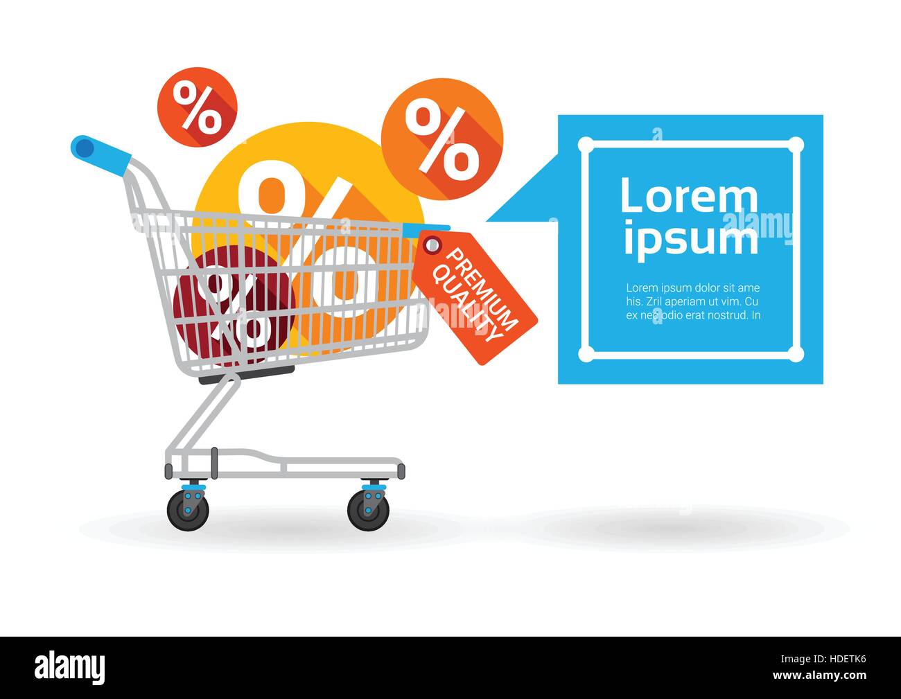 Shopping Cart Big Sale Banner Vector Illustration Stock Vector Image ...