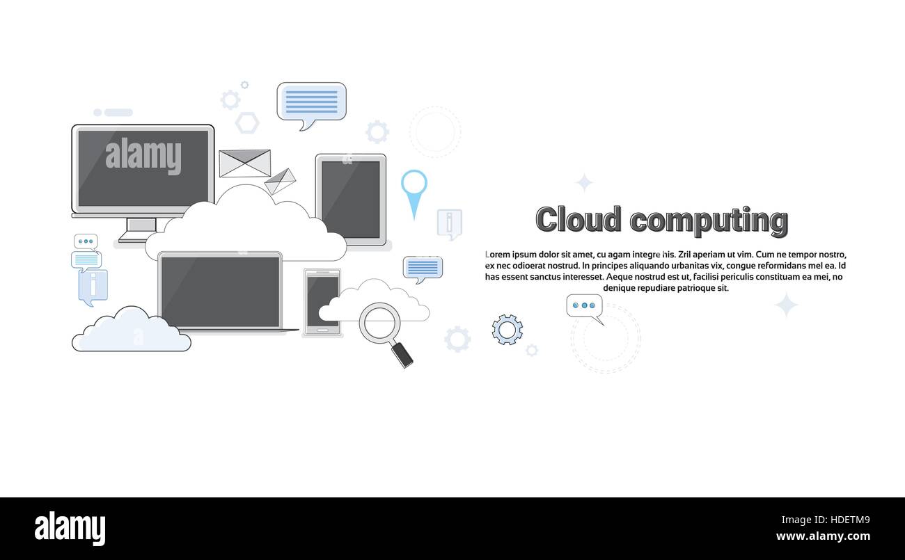 Computer Device Data Cloud Storage Security Thin Line Vector Illustration Stock Vector Image ...