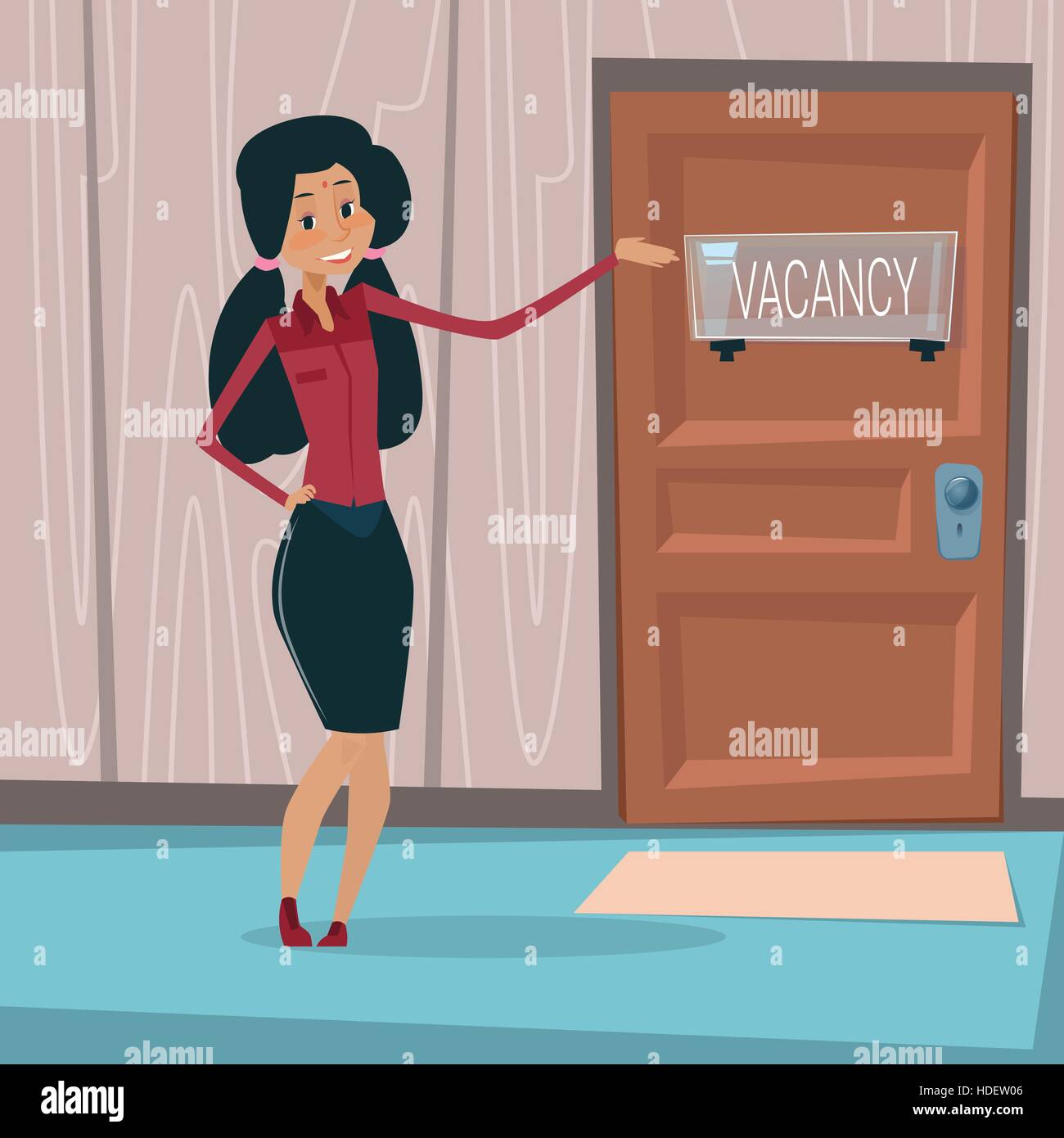 Indian Business Woman Recruitment New Job Position Vacancy Office ...