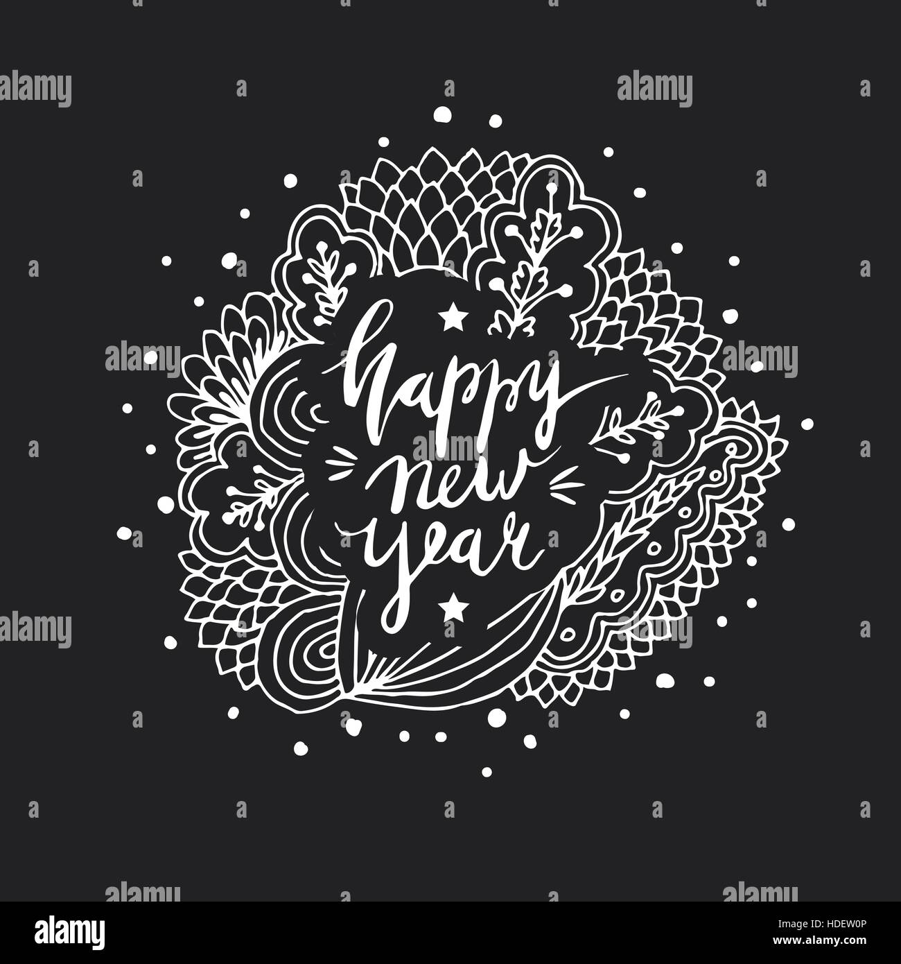 New Year card design elements Stock Vector Image & Art - Alamy