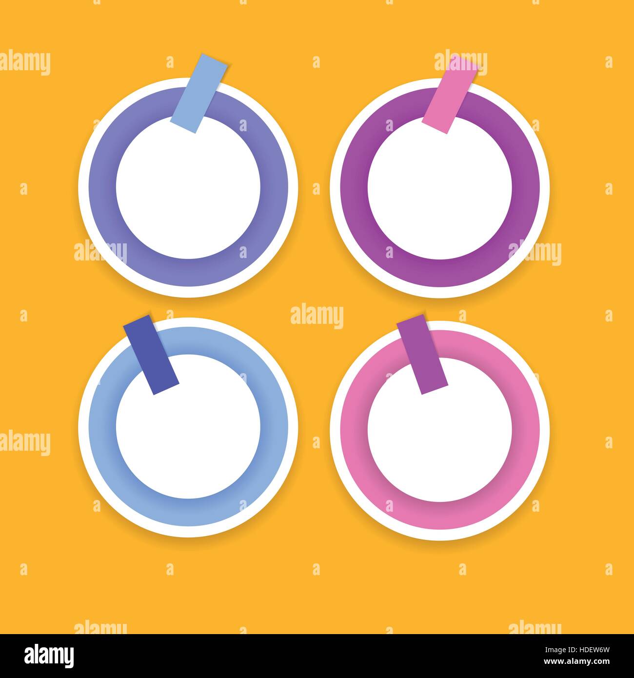 Colorful Sticker Set Infographic Business Collection Copy Space Vector ...
