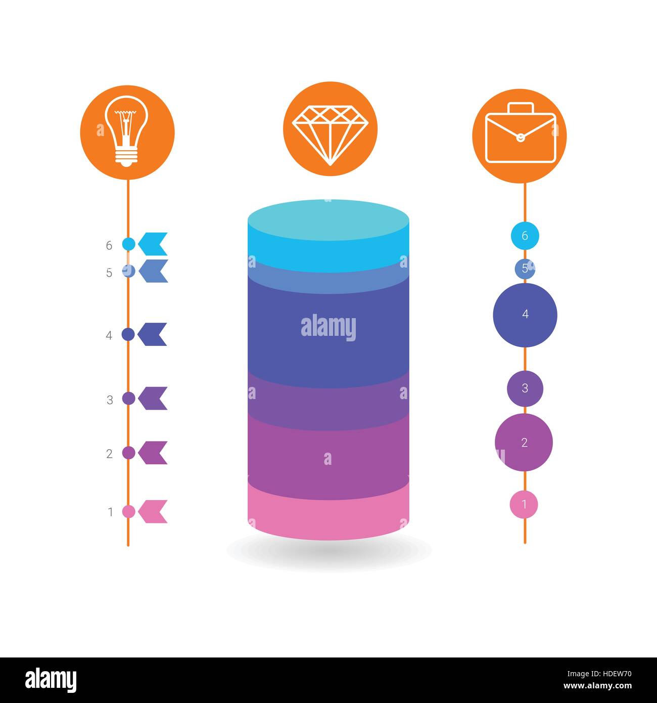 Graph Set Finance Bar Infographic Icon Colorful Financial Business ...